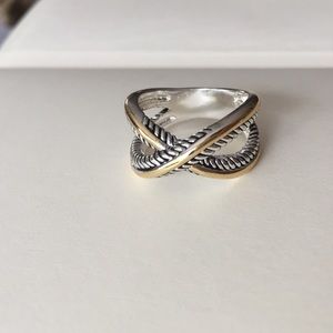 Accessories | Unisex Classic Twotone Cable Layer Crossover Ring | Poshmark